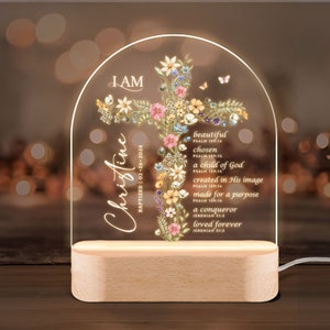 Baptism Night Light for Baby, Baby Gift Personalized, Baptism Gift ...