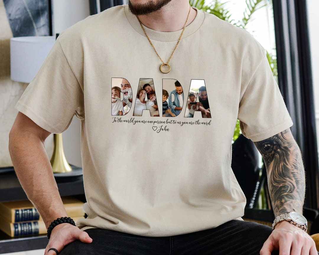Personalized Da Da Photo Shirt, Custom Father's Day Gift - Etsy
