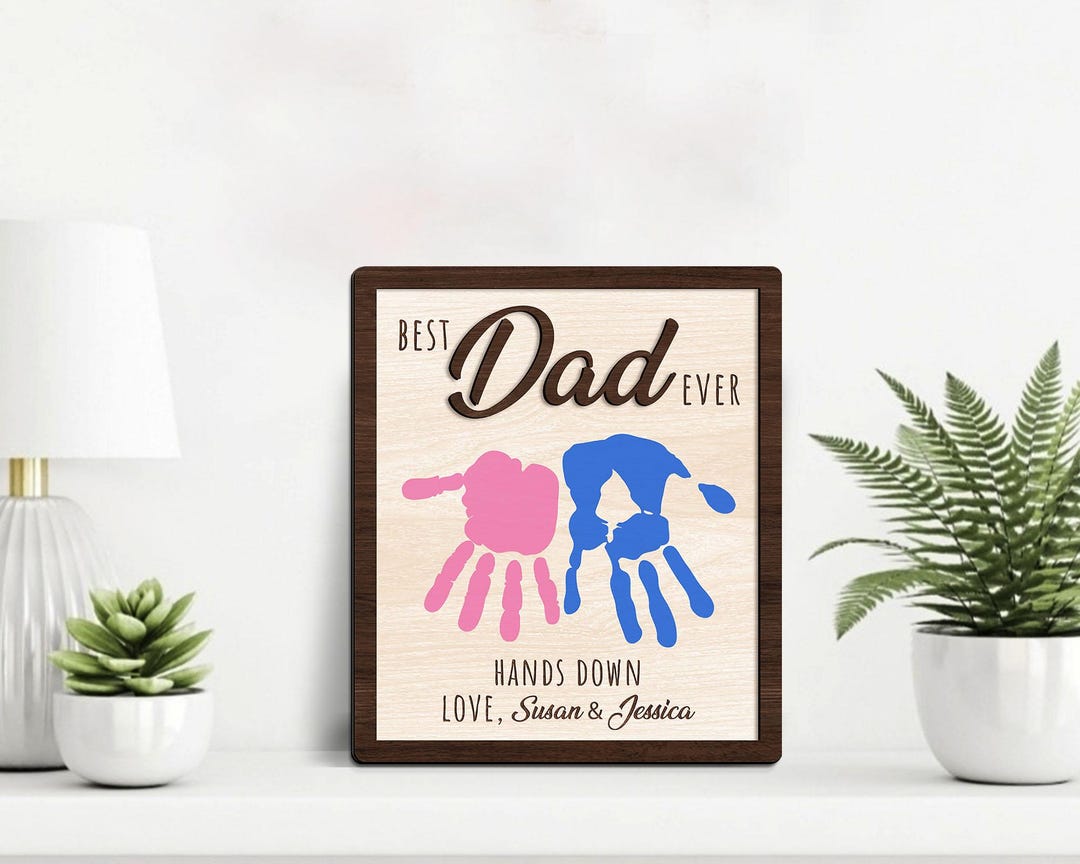 Hands Down Best Dad Ever, Father's Day Gift, Personalized Gifts for Dad ...