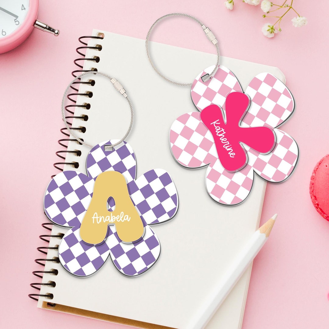 Custom Kids Name Tag, Backpack Keychain, Water Bottle Tag, Bag Tag With ...