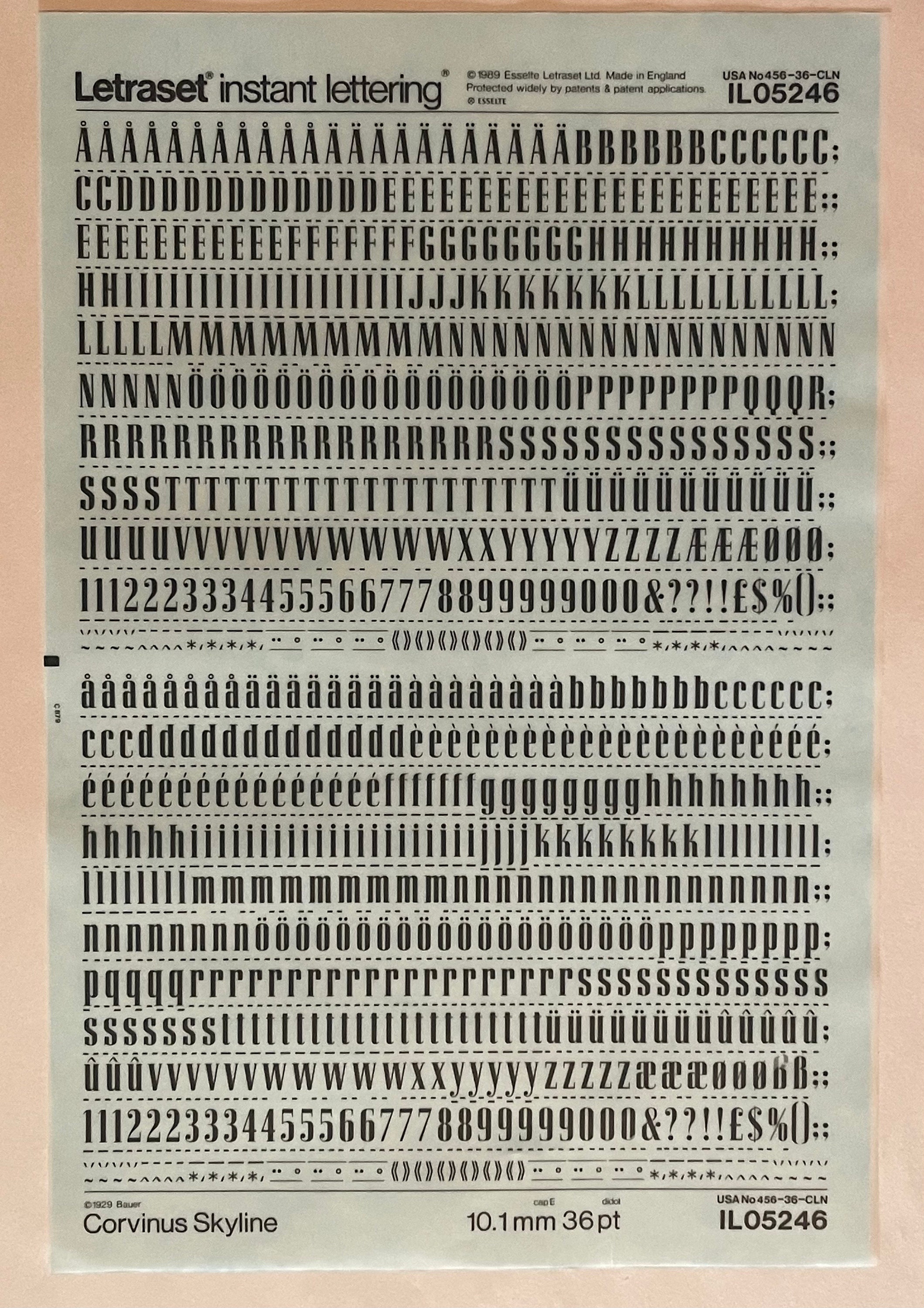 Letraset® - Full or Halved Sheets, Mint Condition - Etsy
