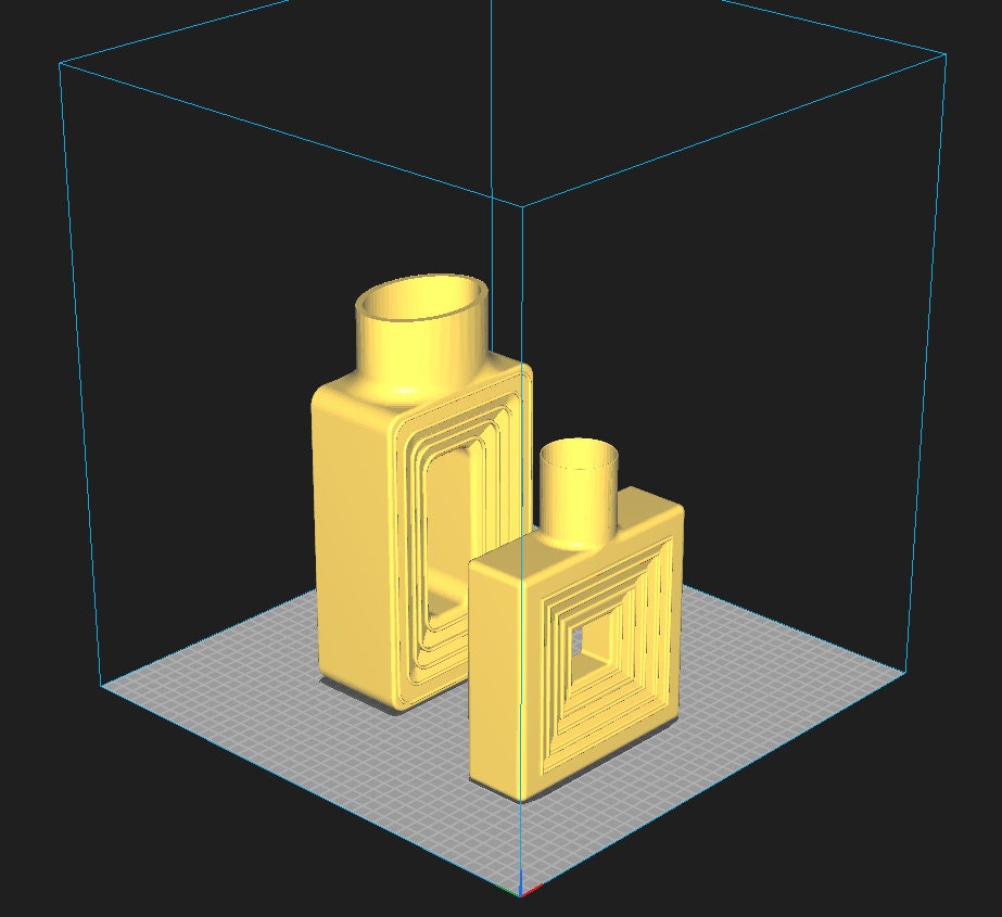 2 Piece Contemporary Farmhouse Flower Pots, STL Digital Download, 3D ...