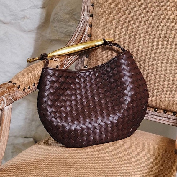 Leather Woven Bag - Etsy