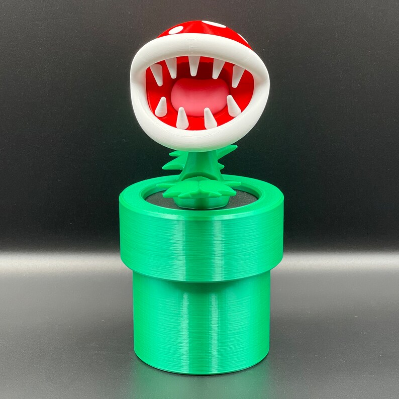 Piranha Plant in Warp Pipe Coin Container 3D Print - Etsy