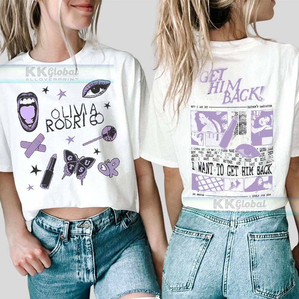 Olivia Rodrigo Guts Get Him Back Tshirt, Classic 90s Designed & Sold By ...