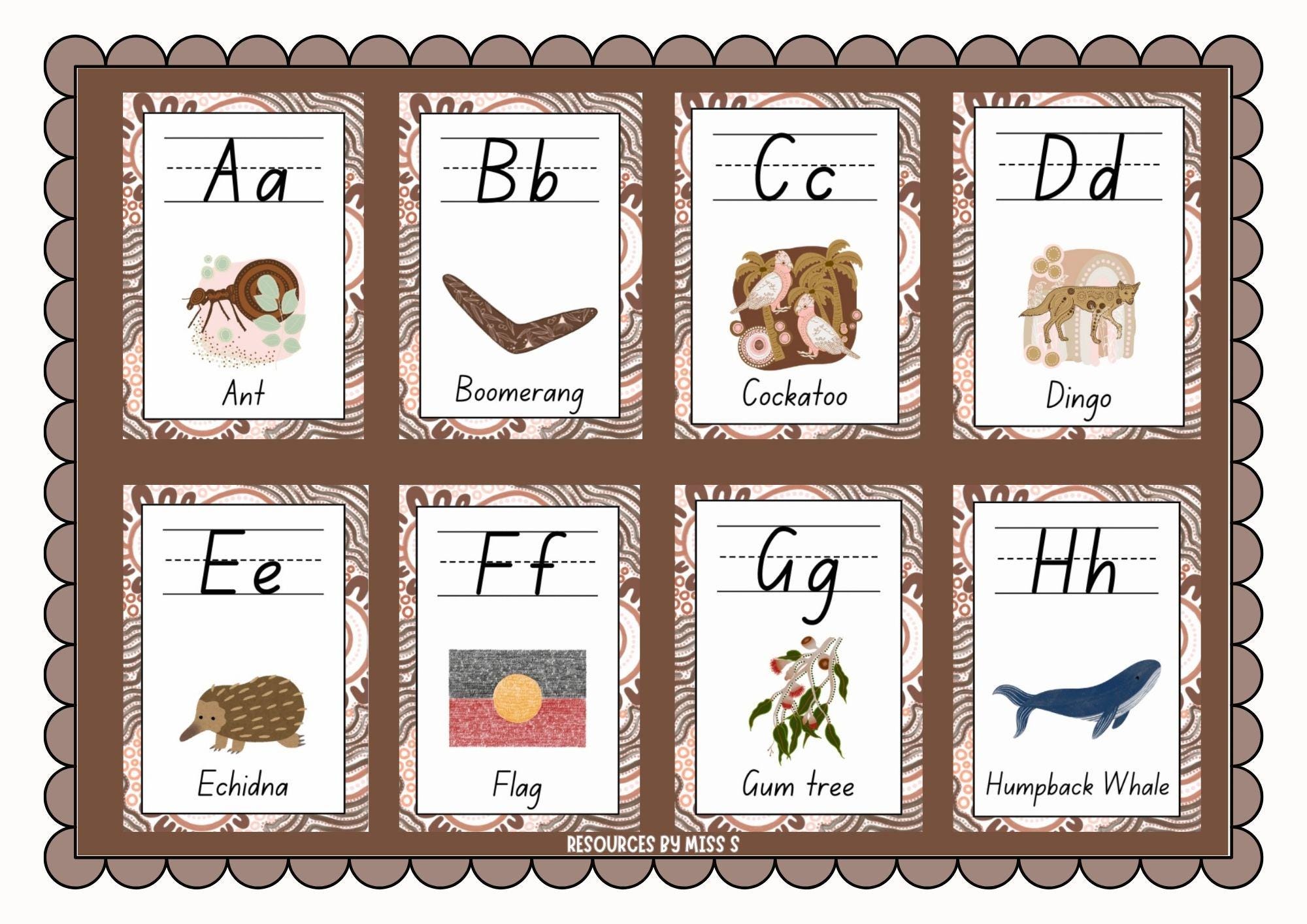 Indigenous Australian Themed Alphabet: Classroom Display (digital ...