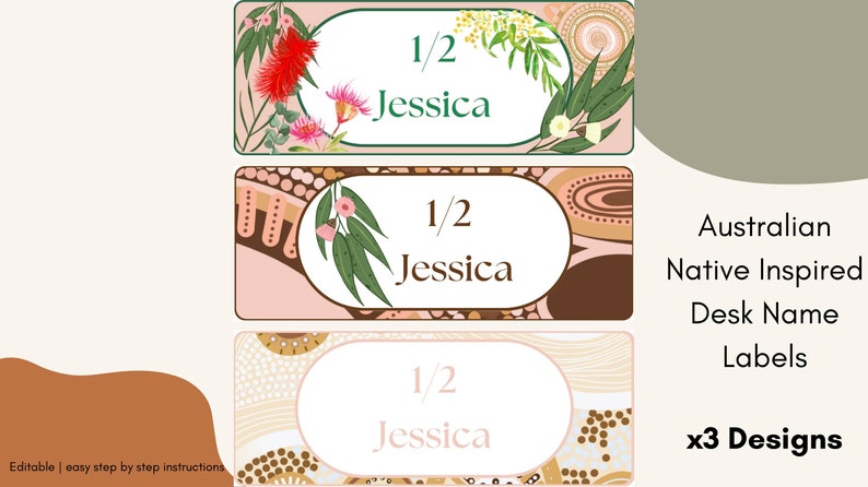 Australian Native Name Tags | Desk Labels for Classrooms | Student Name ...