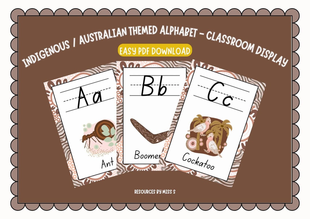 Indigenous Australian Themed Alphabet: Classroom Display (digital ...