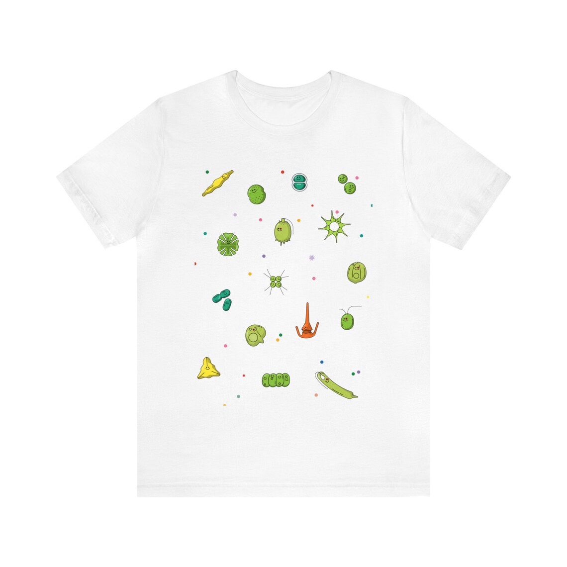 Cute Microalgae and Cyanobacteria/ Lovely Cartoon Phytoplankton/ Gift ...