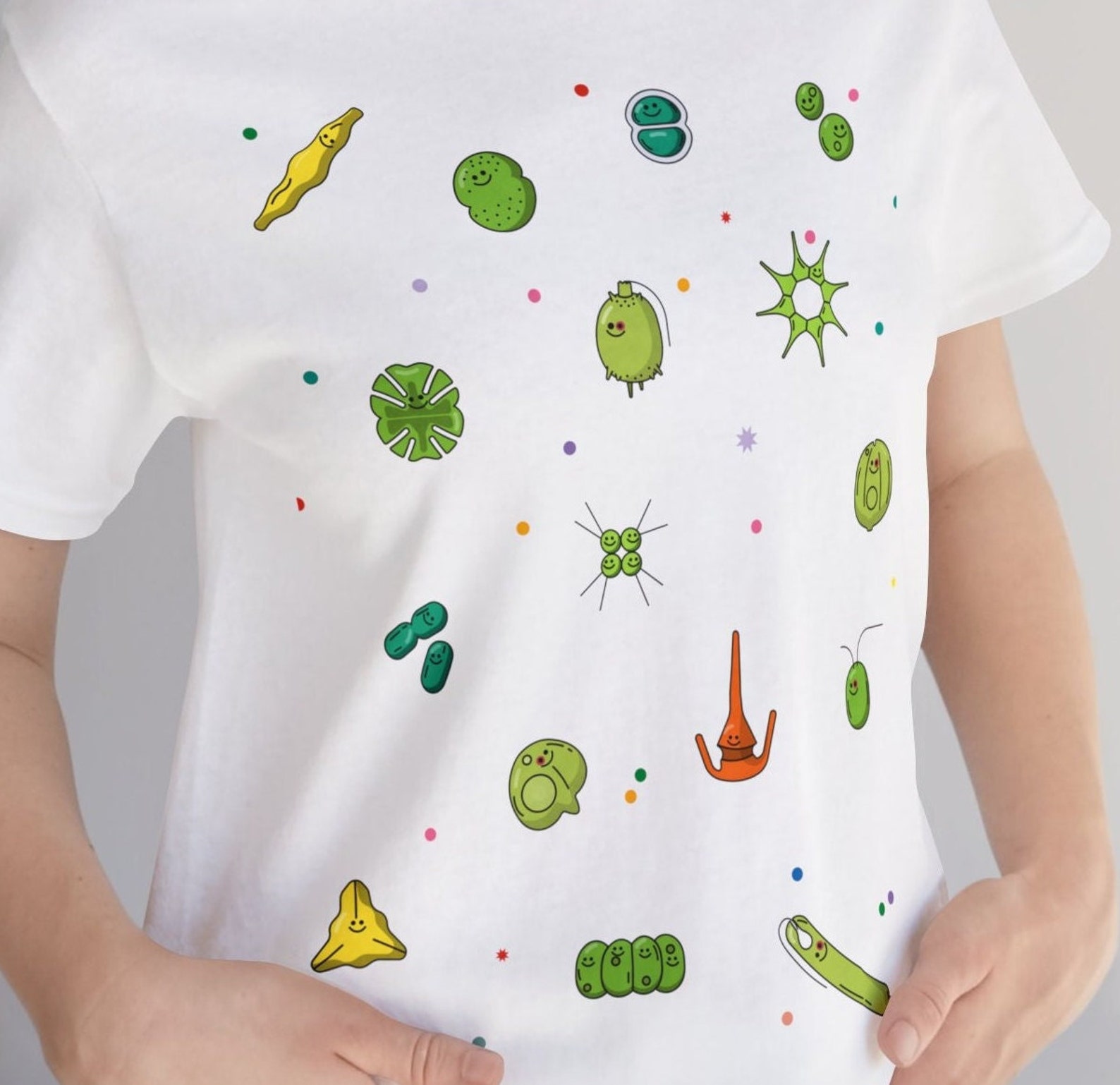 Cute Microalgae and Cyanobacteria/ Lovely Cartoon Phytoplankton/ Gift ...