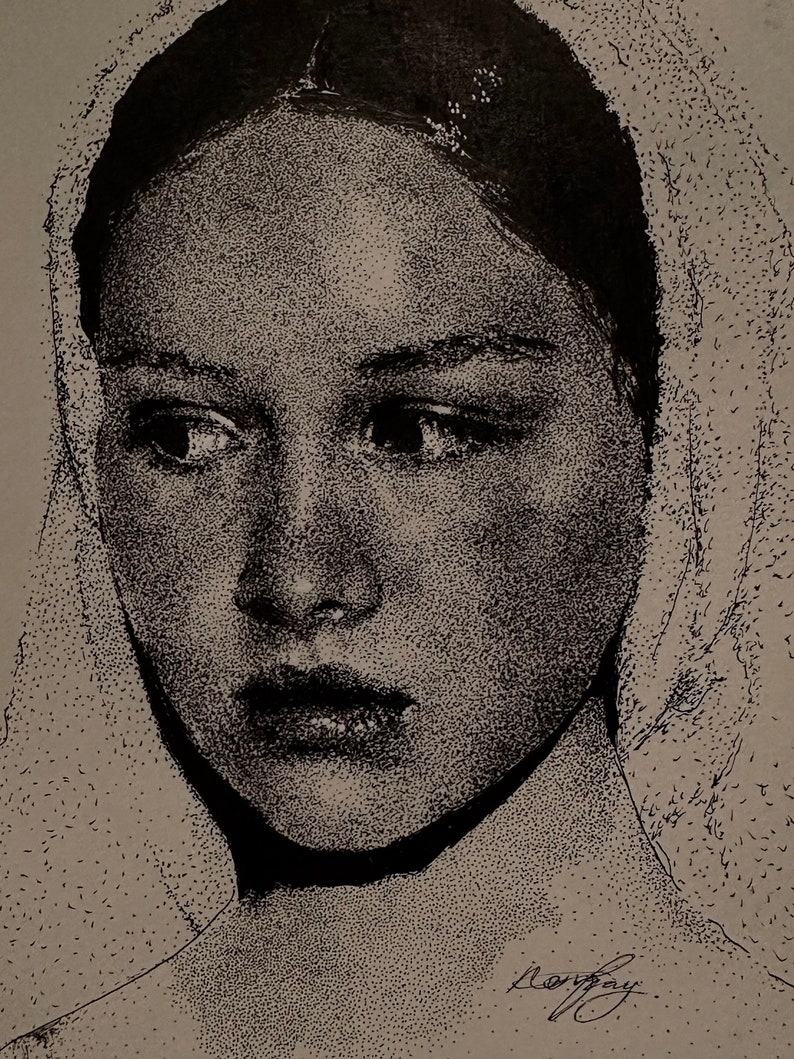 Original Stippling Drawing - Etsy