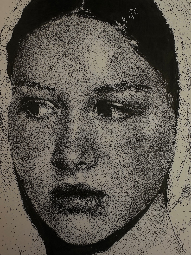 Original Stippling Drawing - Etsy