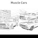 Muscle Cars Printable Coloring Pages for Kids - Etsy