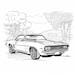 Muscle Cars Printable Coloring Pages for Kids - Etsy