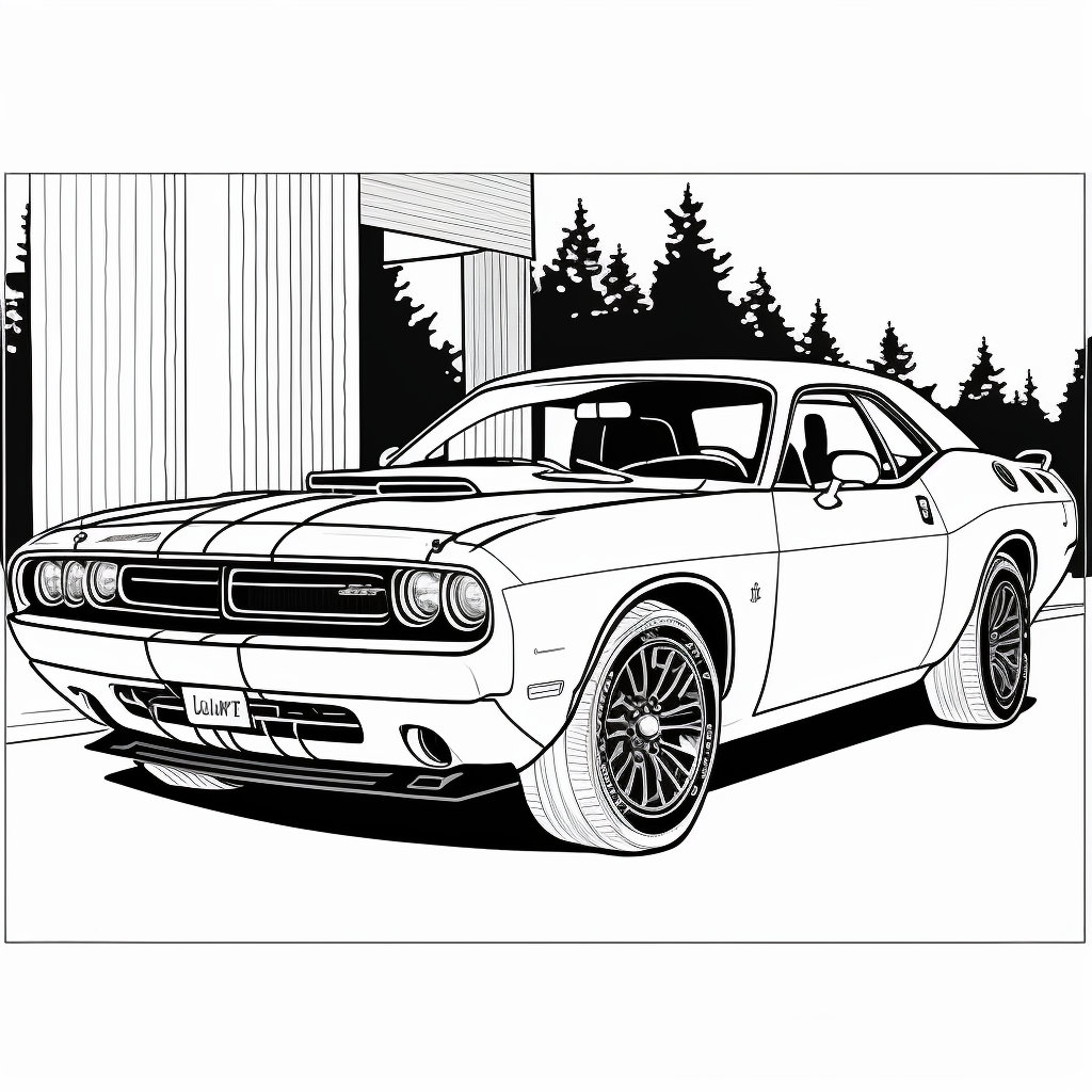 Muscle Cars Printable Coloring Pages for Kids - Etsy
