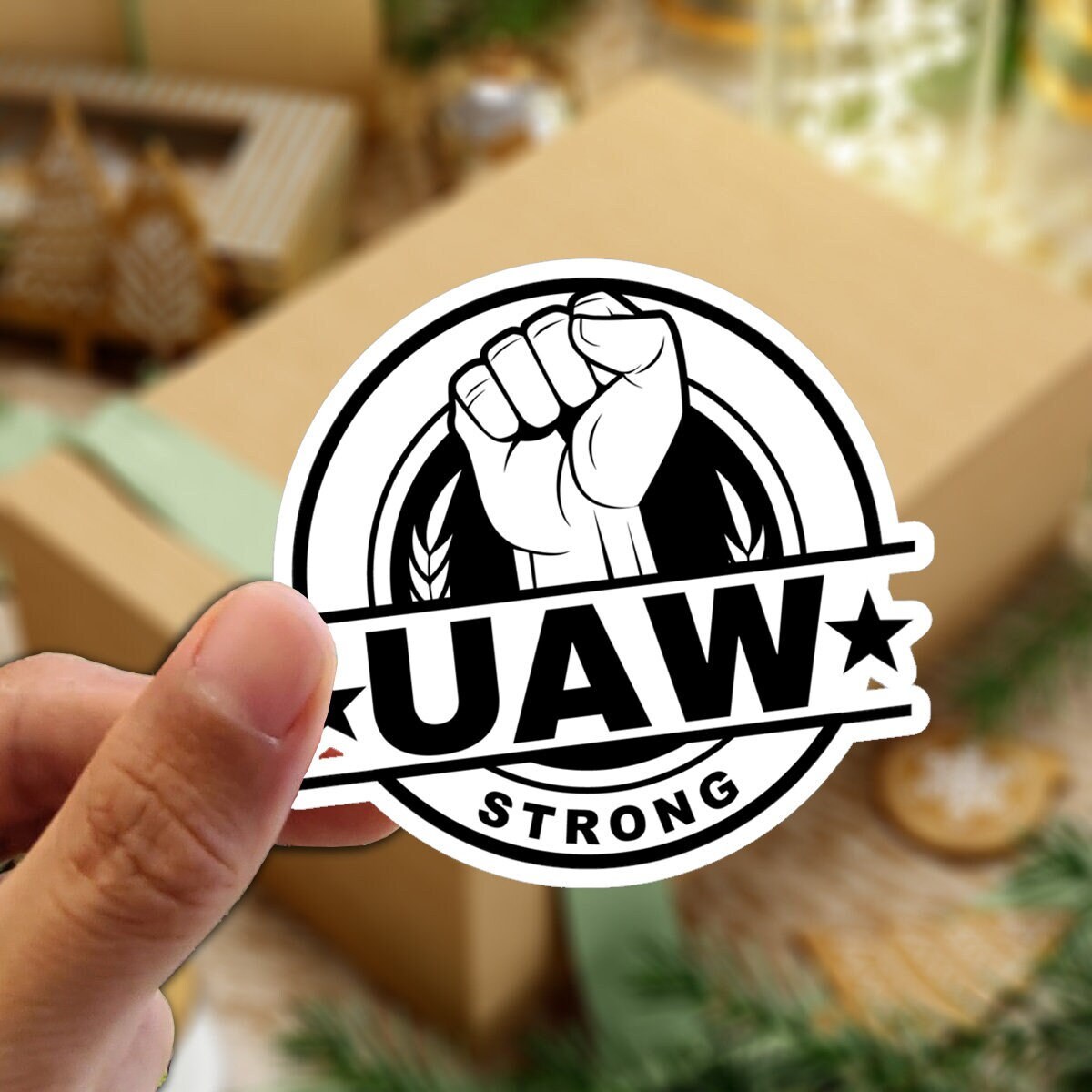 UAW Strong Sticker, Union Gifts Stickers, UAW Sticker. - Etsy