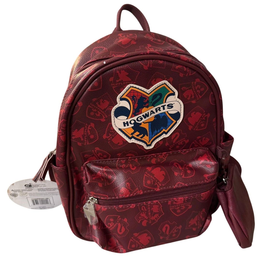 Harry Potter Hogwarts Girls Bag Red Faux Leather Mini Backpack With ...