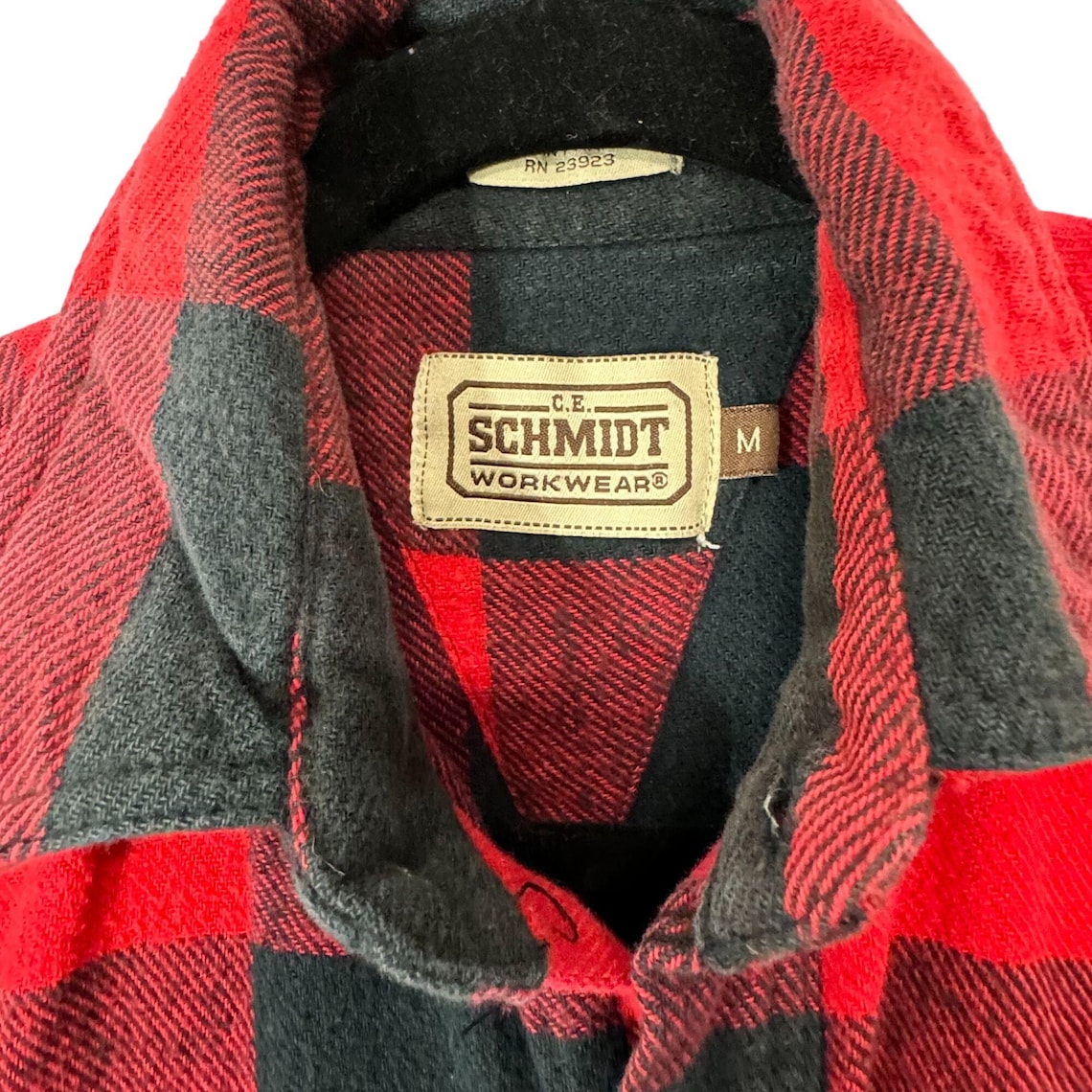 C.E. Schmidt Workwear Mens Shirt Size M Red & Black Classic Flannel ...