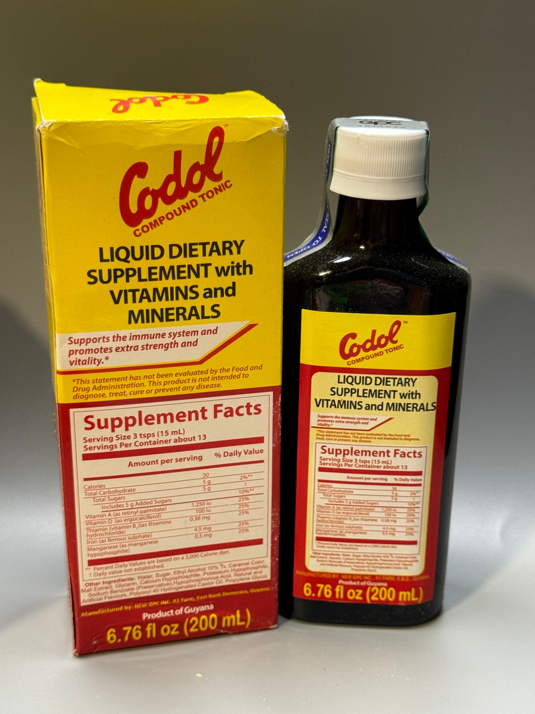Codol Liquid Dietary Supplement 6.7 Fl Oz - Etsy