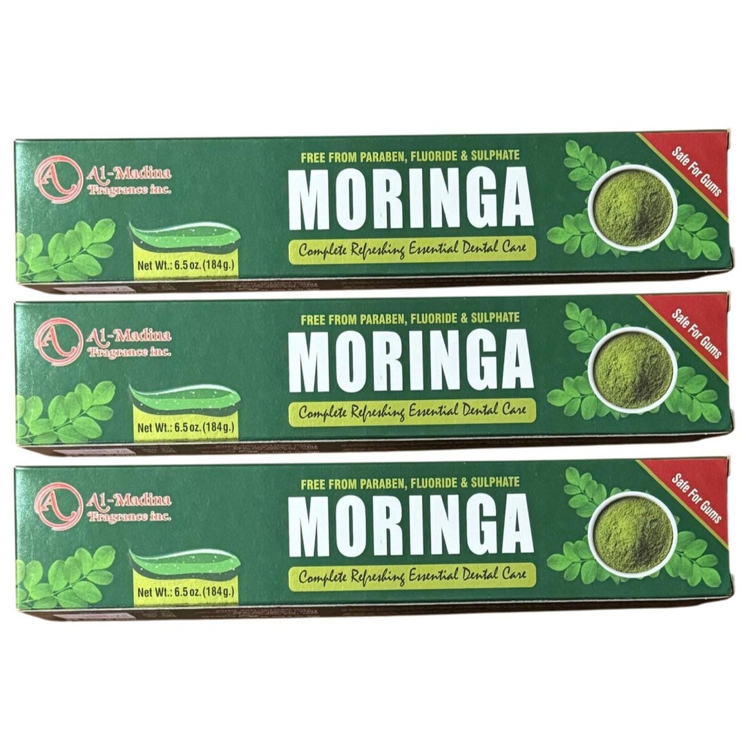 Moringa 5 in 1 Toothpaste With Myrrh Oil, Sage Oil, White Oak Bark ...