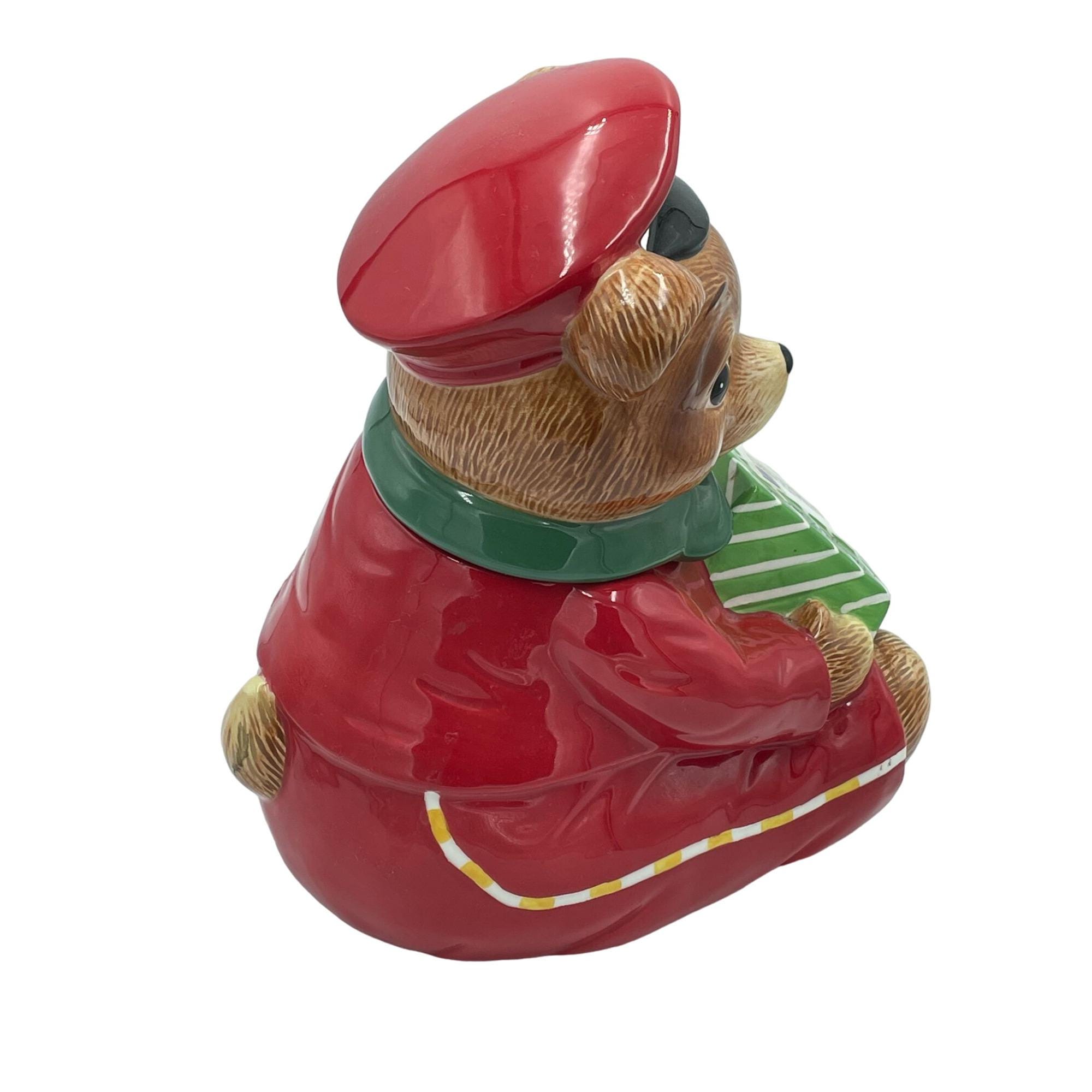 Harry & David Cubby Bear Ceramic Christmas Cookie Jar Limited Edition ...