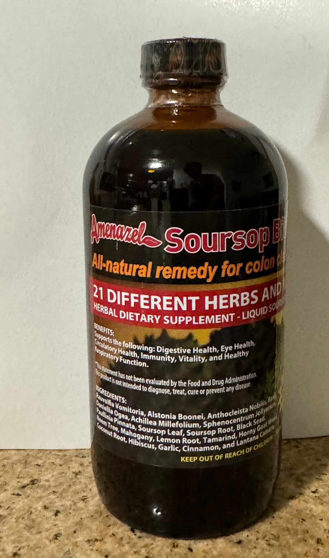 Amenazel Soursop Bitters Organic 21 Different Herbs & Roots All Natural ...