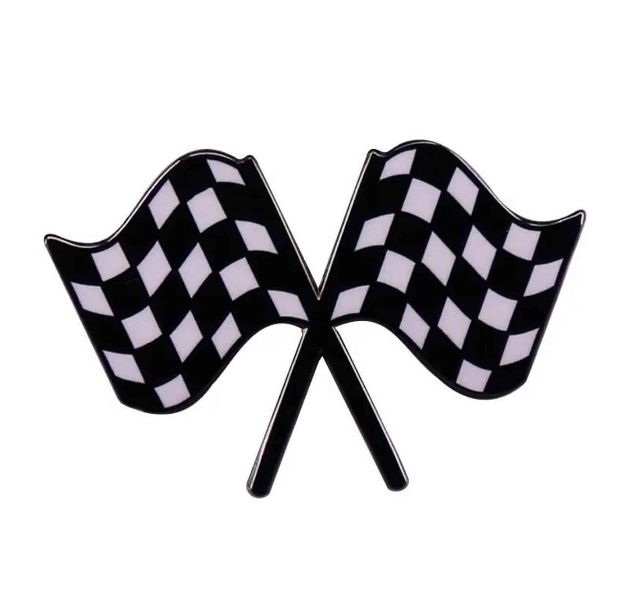 Racing Flags PIN Formula 1 Racing F1 Checkered Flags Black - Etsy