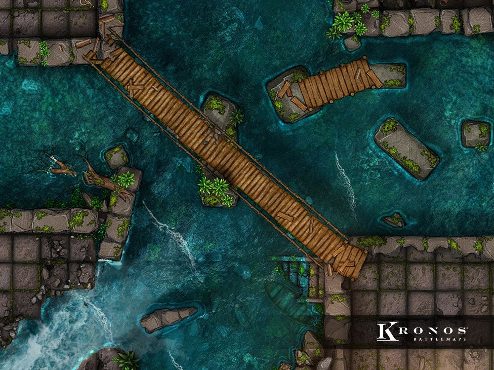 The Sunken Temple - Battlemap - Etsy