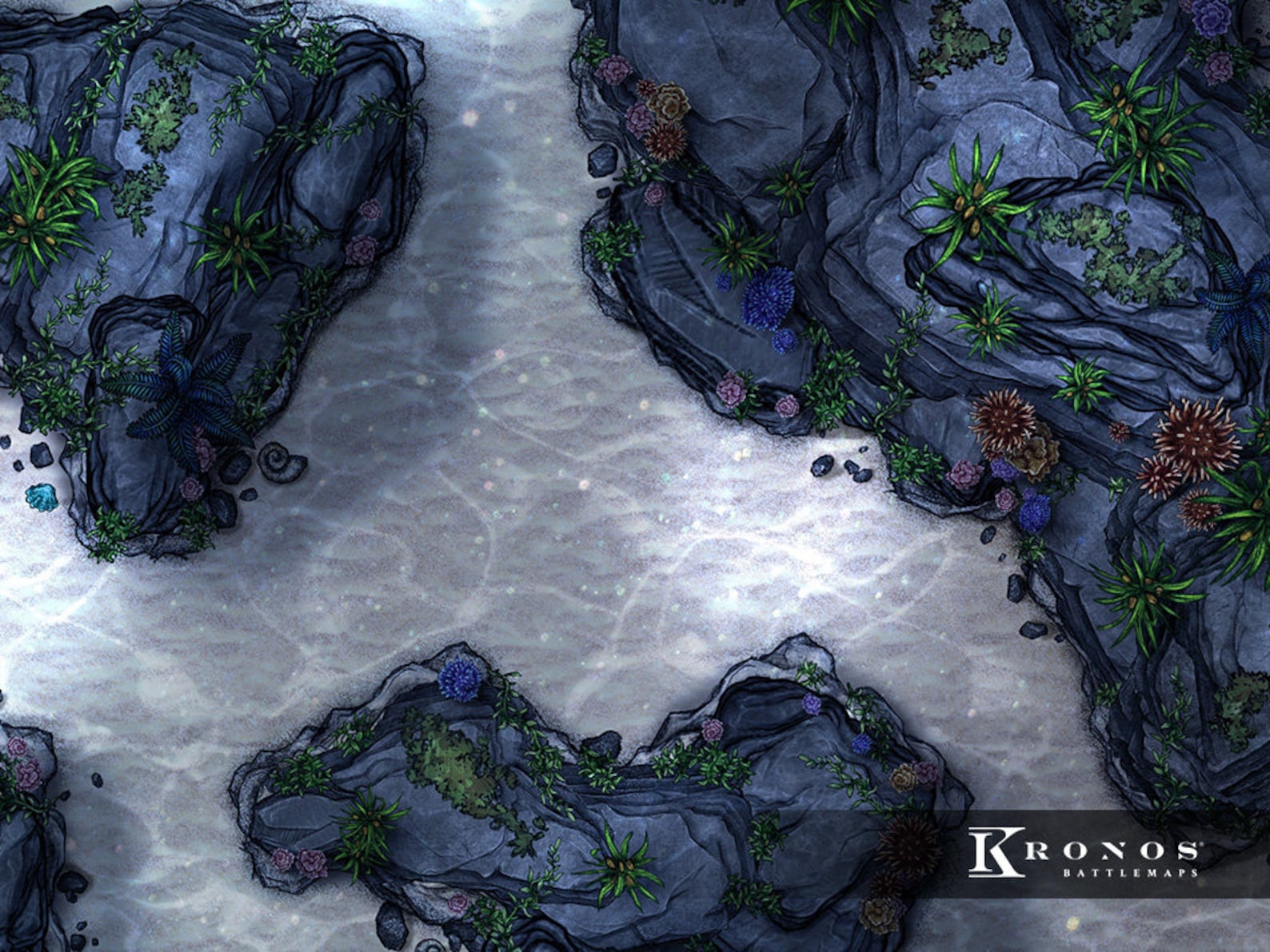 Underwater Caves Battlemap: 40x30 Dnd Map (digital Download) - Etsy