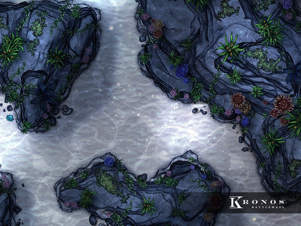 Underwater Caves Battlemap, Dnd Battle Map, D&D, Dungeons and Dragons ...