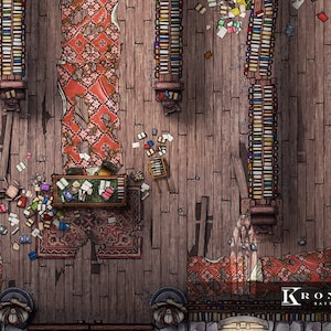 Abandoned Library Ruins Battlemap: 40x30 Dnd 5e (digital Download) - Etsy