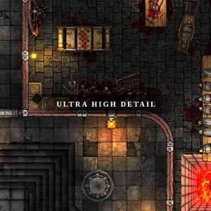 Prison Battlemap: D&D 5e Dungeon Crawl (digital Map) - Etsy