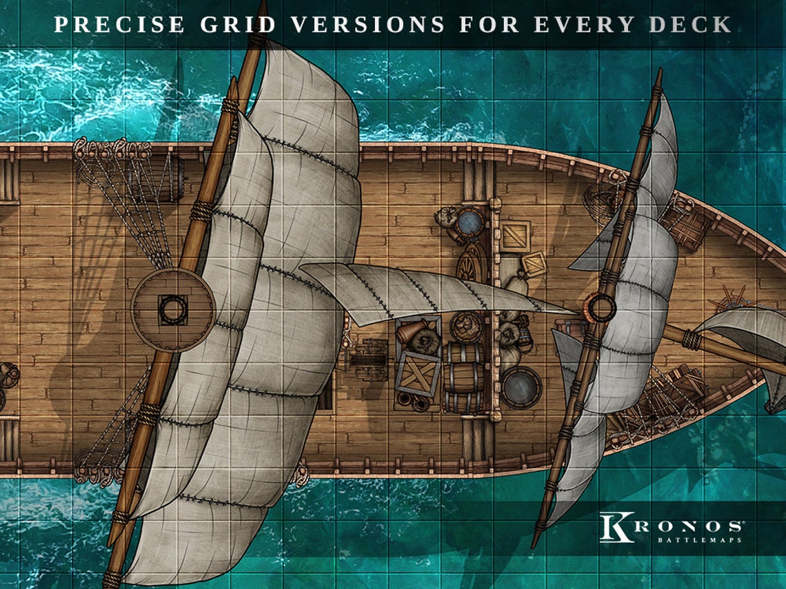 Ship Battlemap, Digital Battle Map Dnd, D&D, Dungeons and Dragons, 5e ...