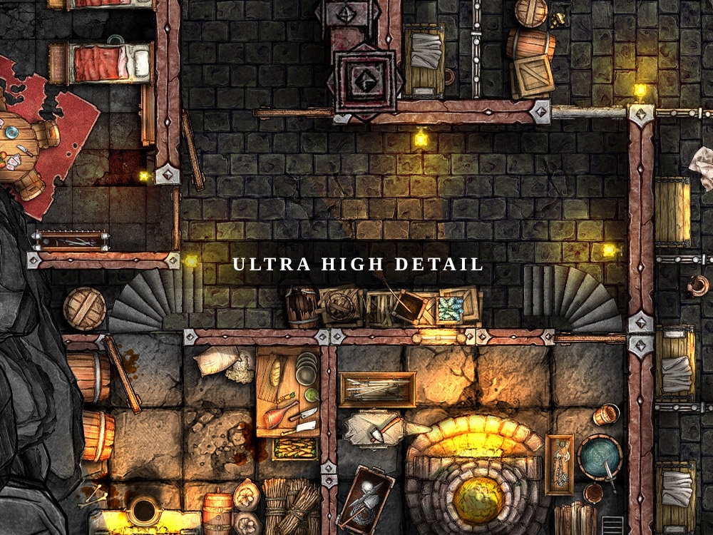 The Prison Battlemap, Dnd Battle Map, D&D, Battle Map, Dungeons and ...