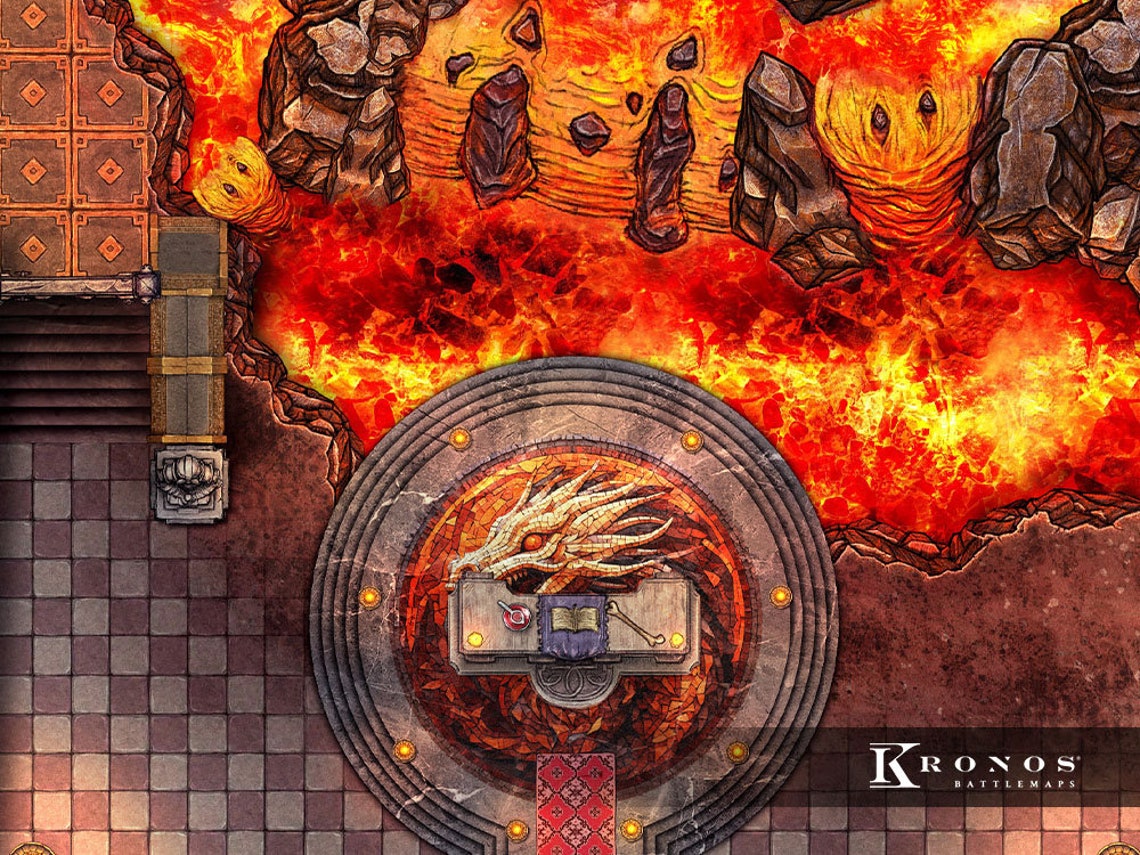 Fire Giant Lair Digital Battlemap Megadungeon 4K, Dnd Battle Map, D&D ...