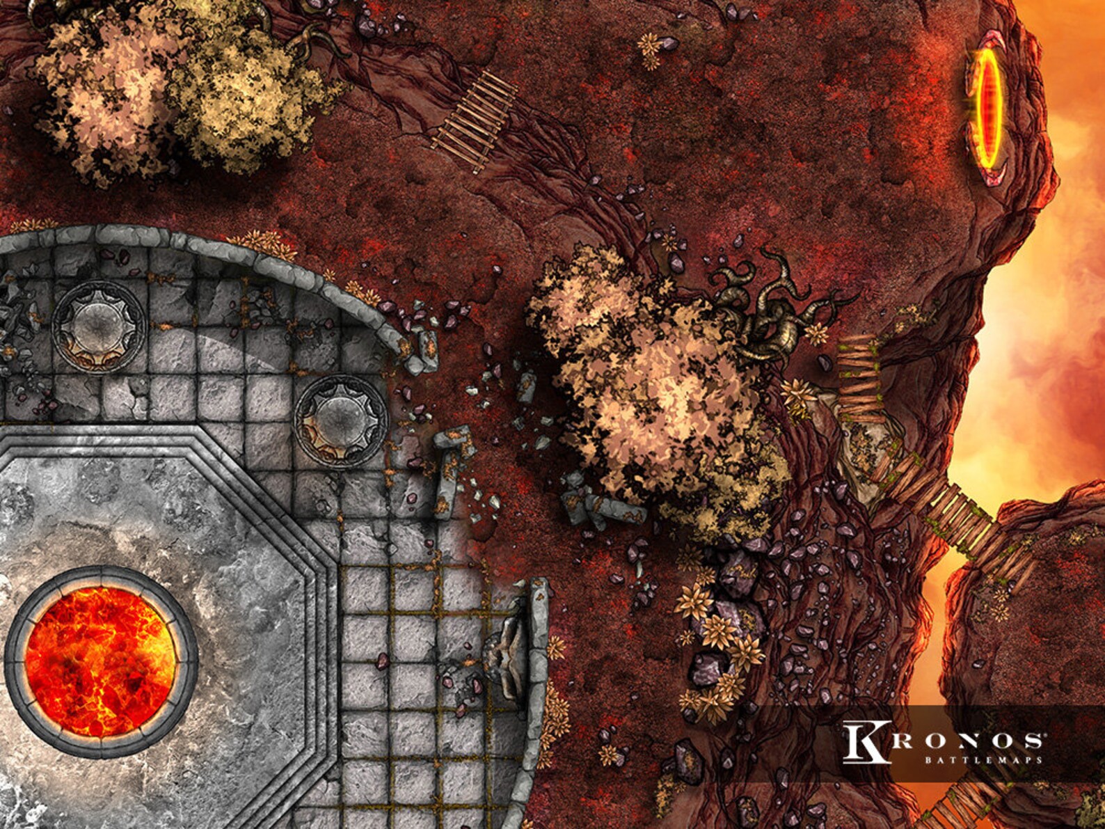 Floating Island + Avernus Digital Battlemap, Dnd Battle Map, Digital ...
