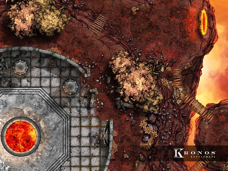 Floating Island + Avernus Digital Battlemap, Dnd Battle Map, Digital ...