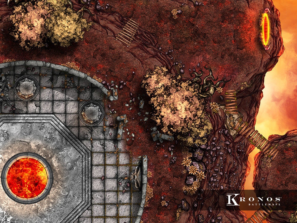 Floating Island + Avernus Digital Battlemap, Dnd Battle Map, Digital ...