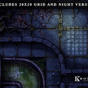 4K Sewer Battlemap: Gridded Dnd Digital Map (20x20) - Etsy