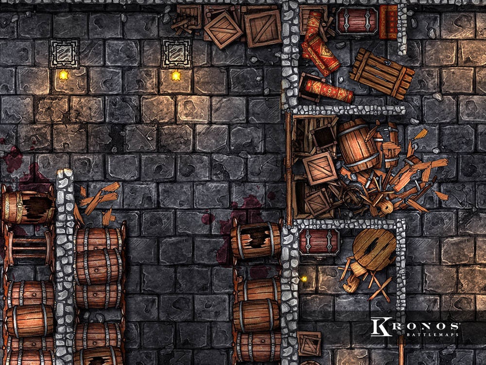 Wine Cellar Dnd Battle Map: 4k Digital Dungeon (VTT) - Etsy