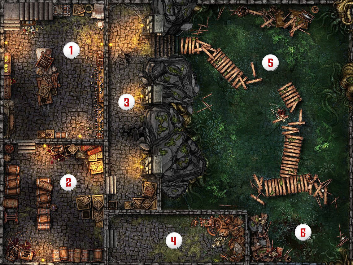 The Cellar, 4k, Dnd Battle Map, D&D, Battle Map, Dungeons and Dragons ...