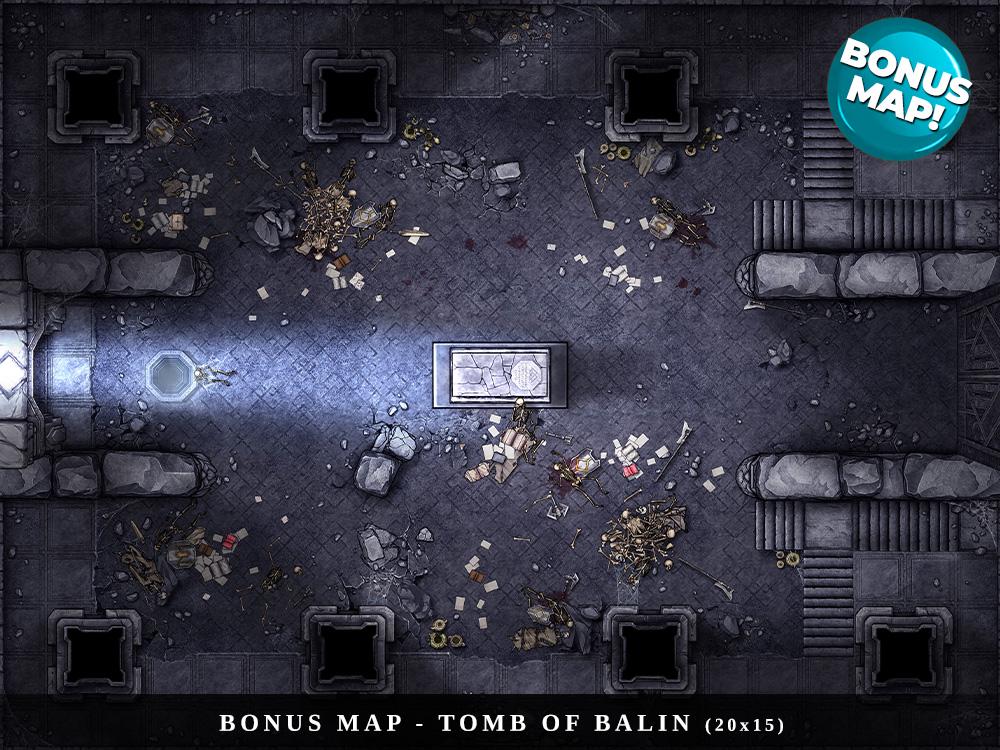 Dwarven Tomb Battle Map: D&D 5e, Roll20, VTT (digital Map) - Etsy