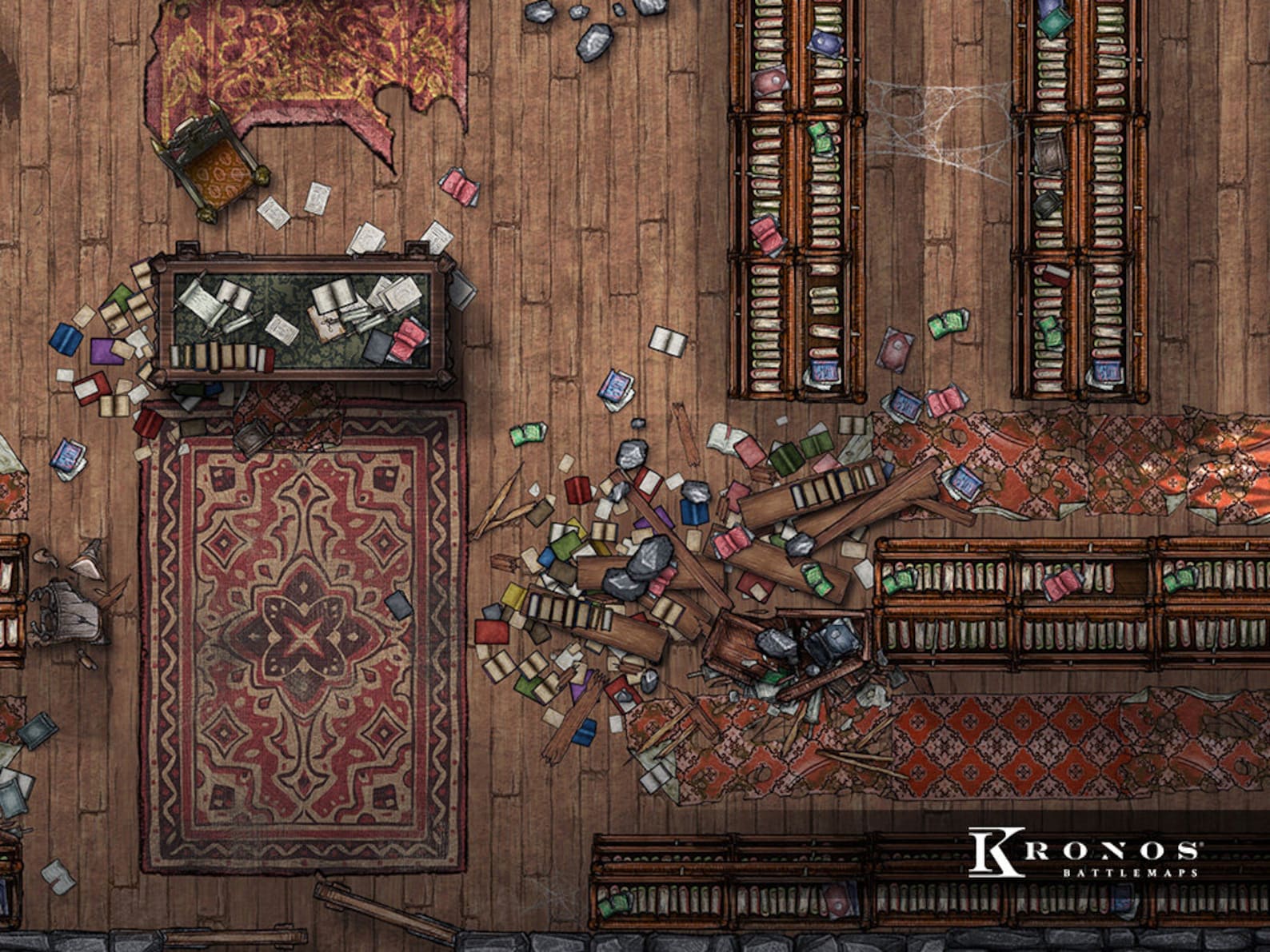 Abandoned Library Ruins Battlemap: Dnd 5e RPG Map (digital Download) - Etsy