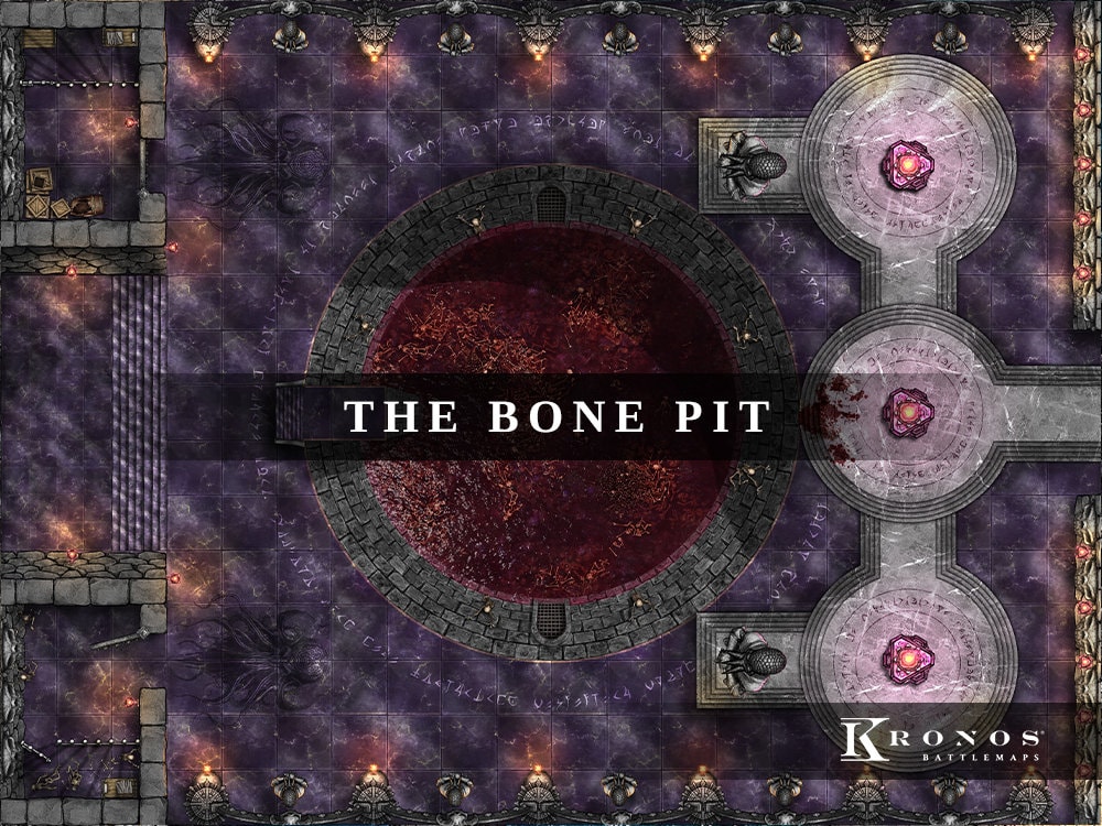 The Bone Pit, 40x30 Battlemap, Dnd Battle Map, D&D, Battle Map ...