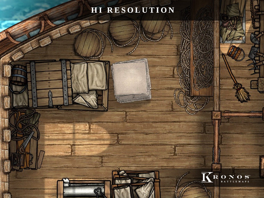 Galleon Ship Battlemap: D&D 5e, Multi-deck Sailing Ship (digital Map ...