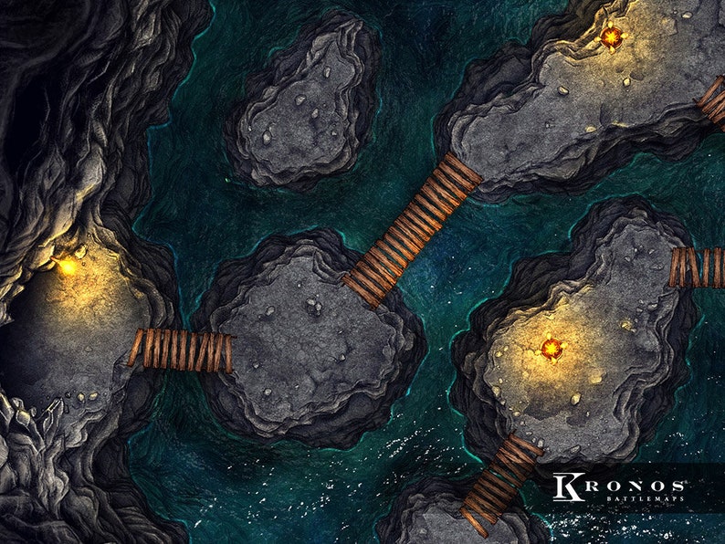 Drowning Cavern Battlemap, Cave, Dnd Battle Map, D&D, Cave, Dungeons ...