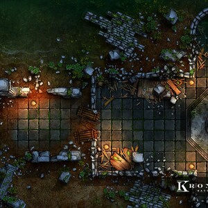 Swamp Ruins Battlemap: Dnd 5e Digital Map (39x52 Grid) - Etsy