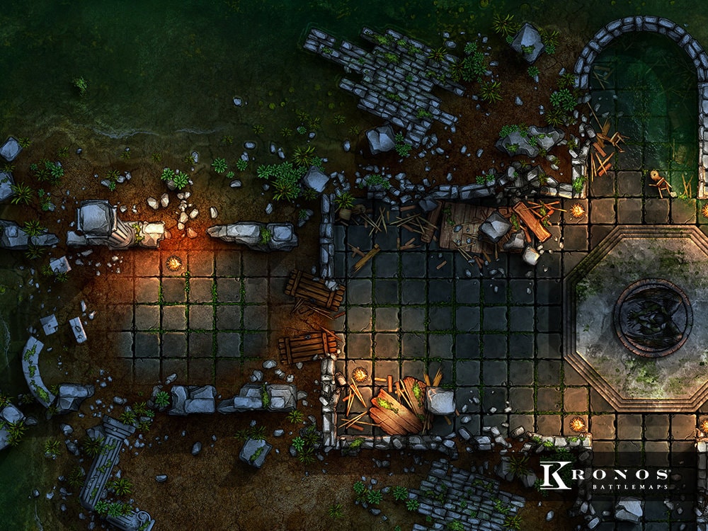 Swamp Ruins 3 - Battlemap, Dnd Battle Map, Battle Map, Dungeons and ...
