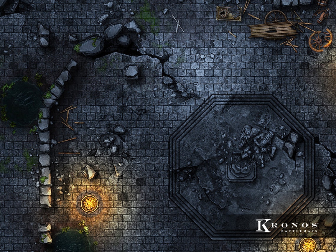 Castle Ruins Battlemap: RPG Encounter Map (digital Download) - Etsy