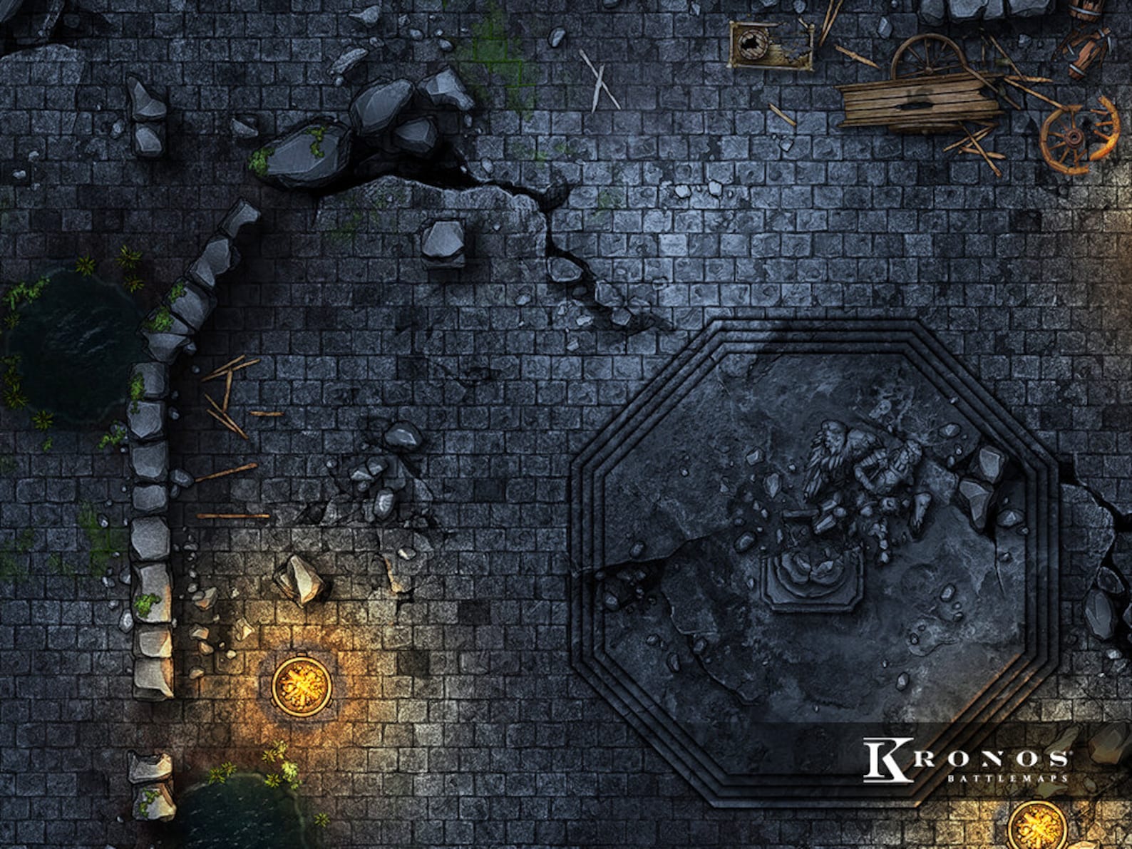 Castle Ruins Battlemap, Dnd Battle Map, D&D, Battle Map, Dungeons and Dragons, 5e, Roll20 ...